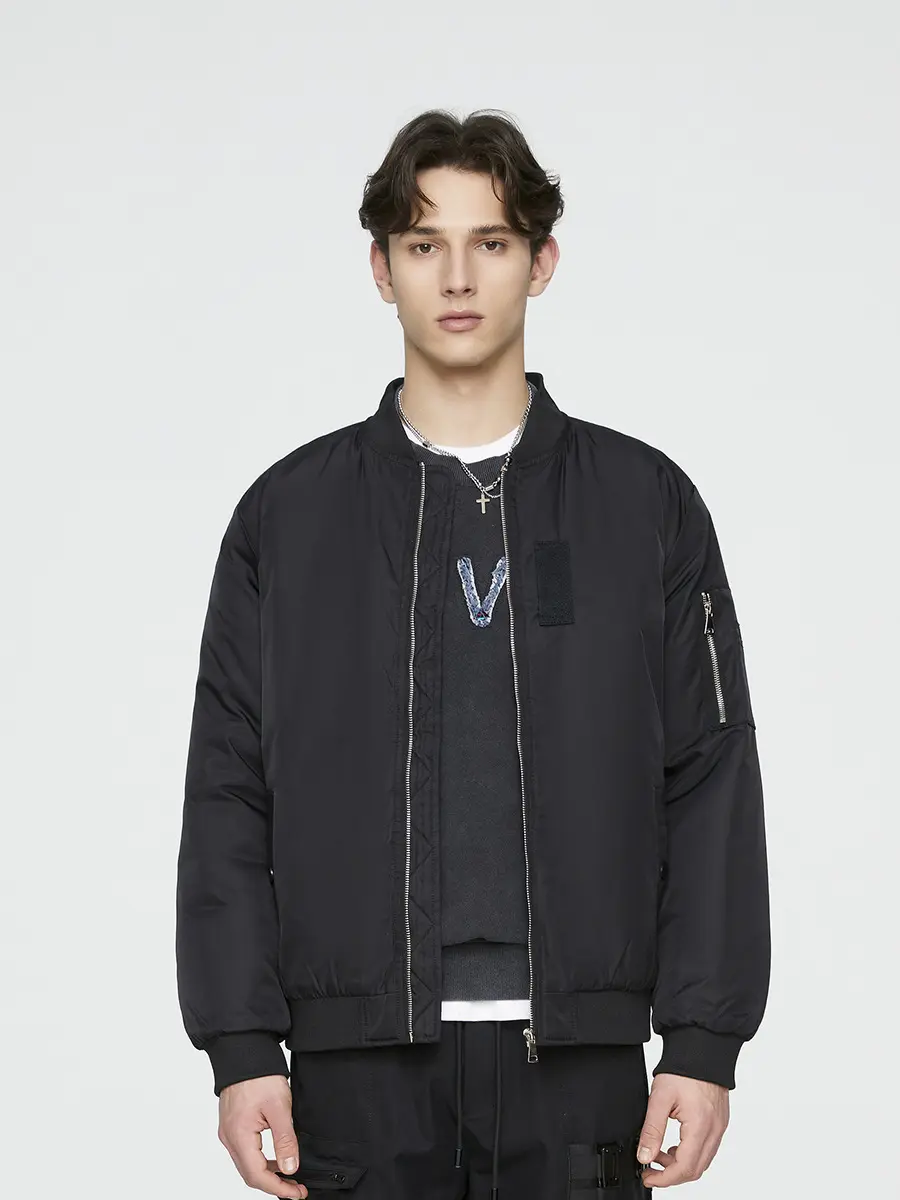 Wege Product Page Trendy Black and Military Green Aviator Jacket ...